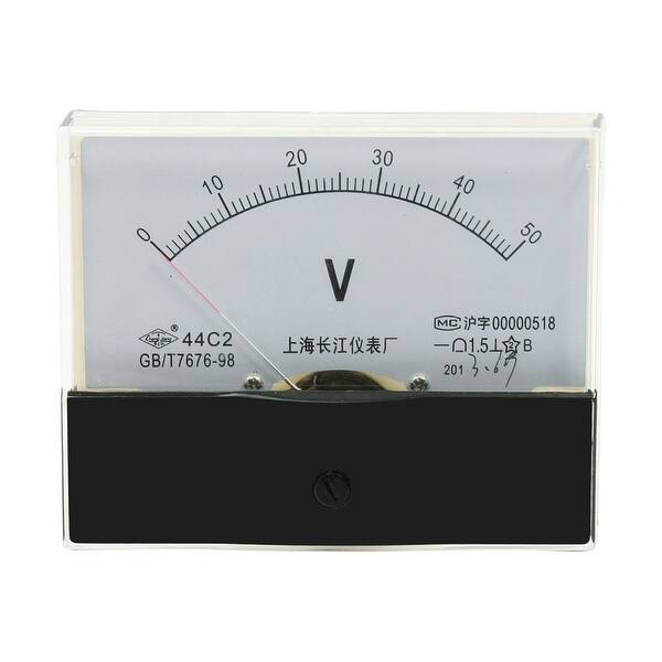 DC 0-50V Rectangle Analog Voltmeter Voltage Panel Meter Gauge - DC 0 ...