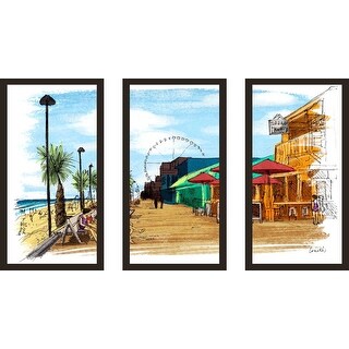"On The Boardwalk in Color" 3 Piece Print on Acrylic - Bed Bath ...