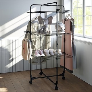 3 Tier Collapsible Laundry Rack Stand Garment Drying Station with ...