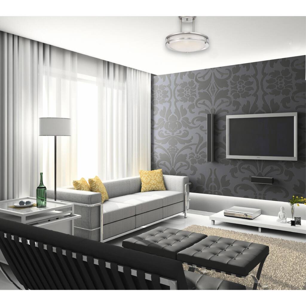 Nickel Semi-Flush Mount Ceiling Lights - Bed Bath & Beyond