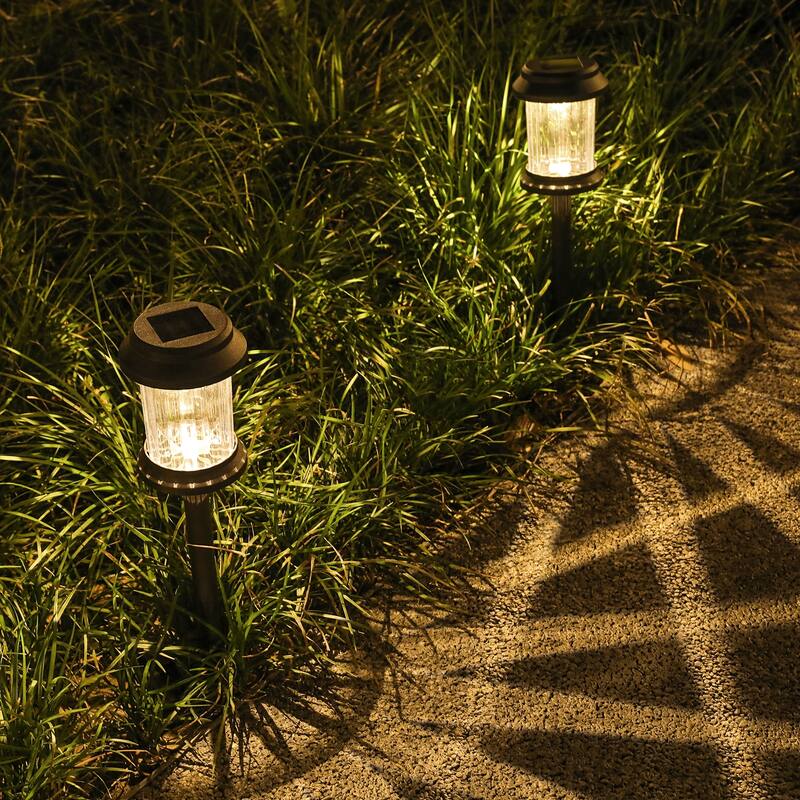 Solar Powered Integrated LED Garden pathway Light Pack(Set of 6) - On ...
