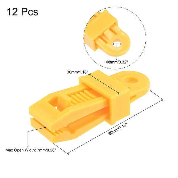 Tarp Clips, 7mm Snap Tighten Sliding Lock Grip Awning Clamp for Tent ...