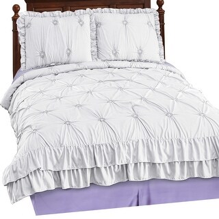 Exquisite Double Ruffled Edge Pintuck Bedroom Quilt - Bed Bath & Beyond ...