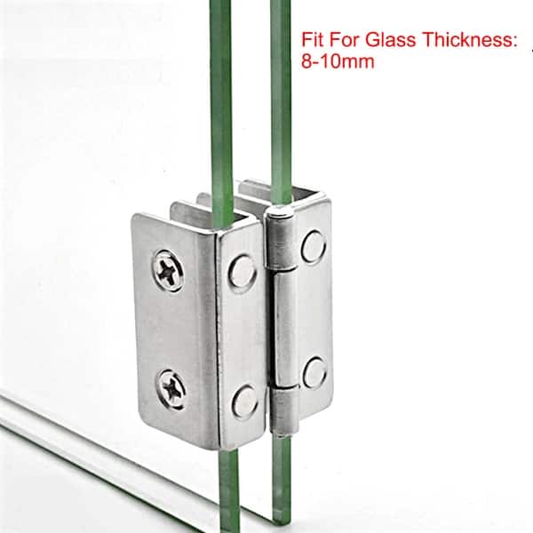 2Pcs Glass Hinge Showcase Hinge Glass Clamp for 8-10mm Glass Thickness ...