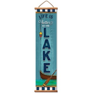 Lake Welcome Indoor/Outdoor Vinyl Hanging Entryway Sign Made in the USA ...