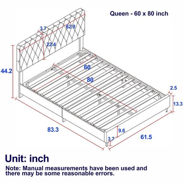 Upholstered Bed with Lift up storage bed With Hidden Underbed Oversized ...