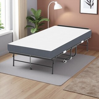 Twin Folding Bed, Adjustable Headboard, Memory Foam, Heavy-Duty ...