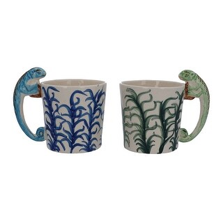 Set of 2 Multi Color Ceramic Lizard Coffee Mug - Bed Bath & Beyond ...