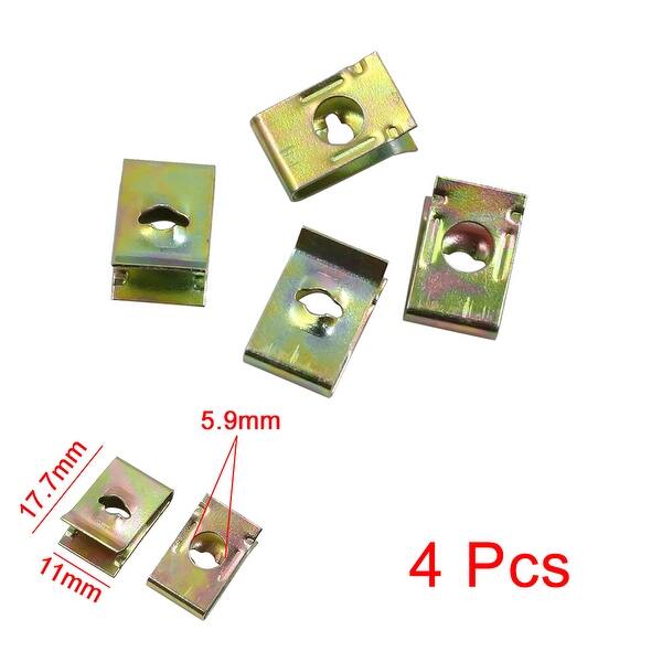 4pcs Spring U-Type Metal Clips Rivets Door Panel Screw Fastener ...