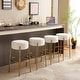 Set of 2 Contemporary Round High Bar Stools - 30" Height, Perfect for ...