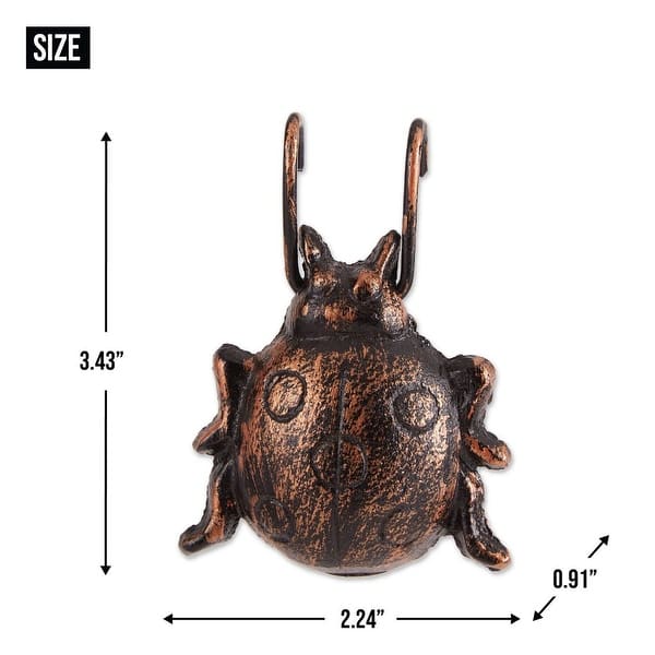 Accent Plus Home Decorative Ladybug Cast Iron Pot Hanger Set - 3x0.25x4 ...