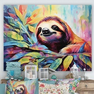 Designart "Colorful Pop Art Sloth " Slothwall Art - Bed Bath & Beyond ...