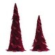 Burgandy Beaded Leaf Pine Tree (Set of 2) - Bed Bath & Beyond - 40833286