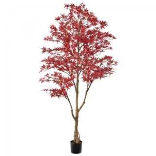 Red Potted Japanese Maple Tree Faux Plants And Trees - Bed Bath ...