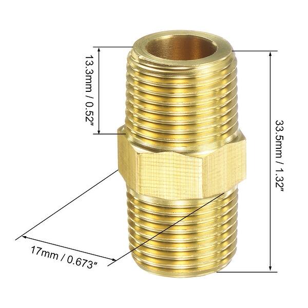 Brass Pipe Fitting Reducer Adapter for Water Oil Pressure Gauge Engine ...