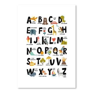 Americanflat - Alphabet by Elena David - 16"x20" Poster Art Print - Bed ...
