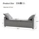 Franco Modern Upholstered Storage Bench with Two Throw Pillows - Bed ...