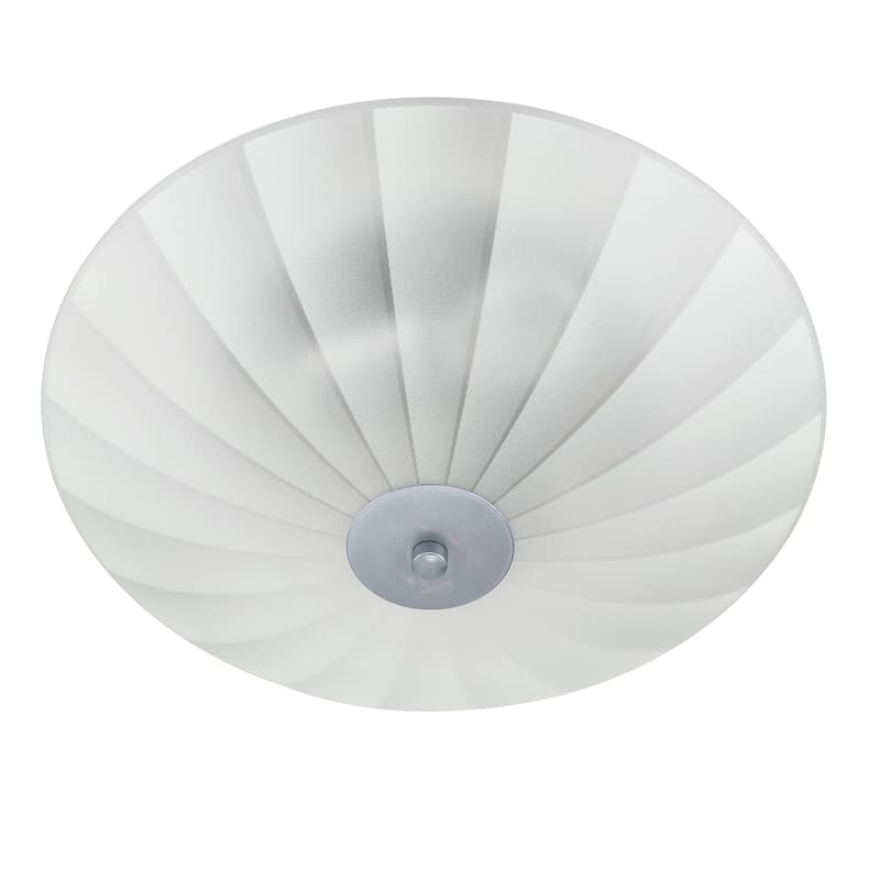 2 lights semi flush ceiling lamps with silver finish , Silk Screen ...