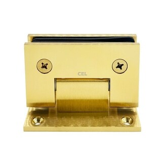 CEL 90 Degree Shower Door WALL Mount Hinge-Full Back Plate - Bed Bath ...