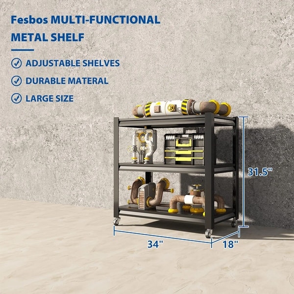 Movable Steel Shelves for Kitchen, Garage Shelves, Basement Shelving ...