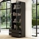 Tall Modular Display Storage Cabinet Bookcase w/Light Home Office - Bed ...