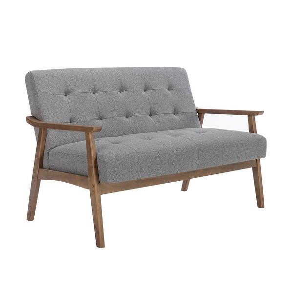 Porthos Home Mabel Fabric Loveseat Small Couch Sofa with Rubberwood ...