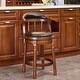 Seat height 26" Cow top Leather Wooden Bar Stools, 360 Degree Swivel ...