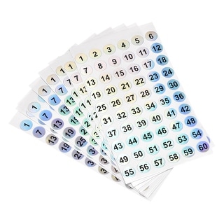 Number Stickers, Round Number Label Reflective Sticker for Sorting ...