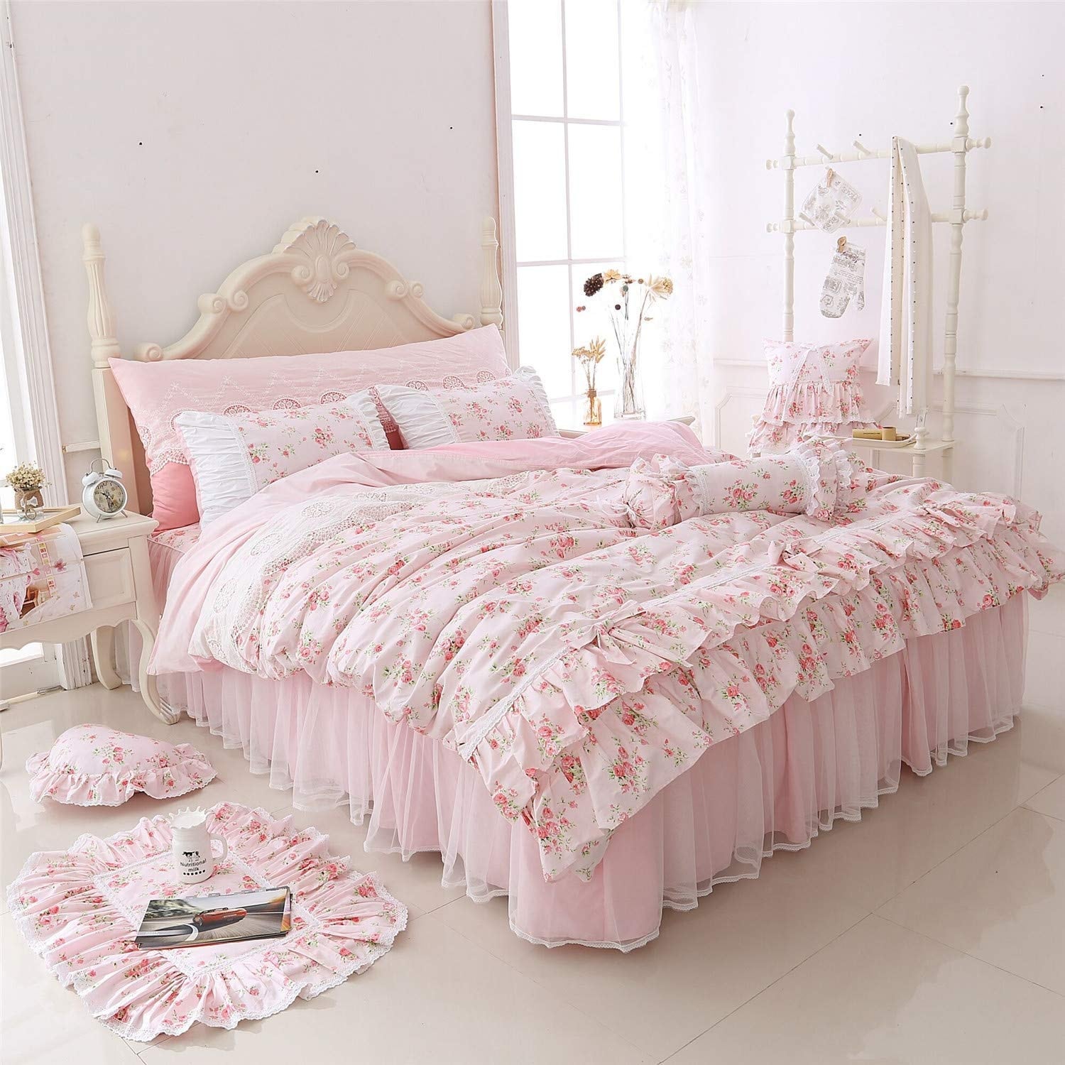 Shabby chic queen bed store