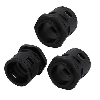 3 Pcs PG29 PA Ripple Pipe Connector Joint Black for AD34.5 Corrugated ...