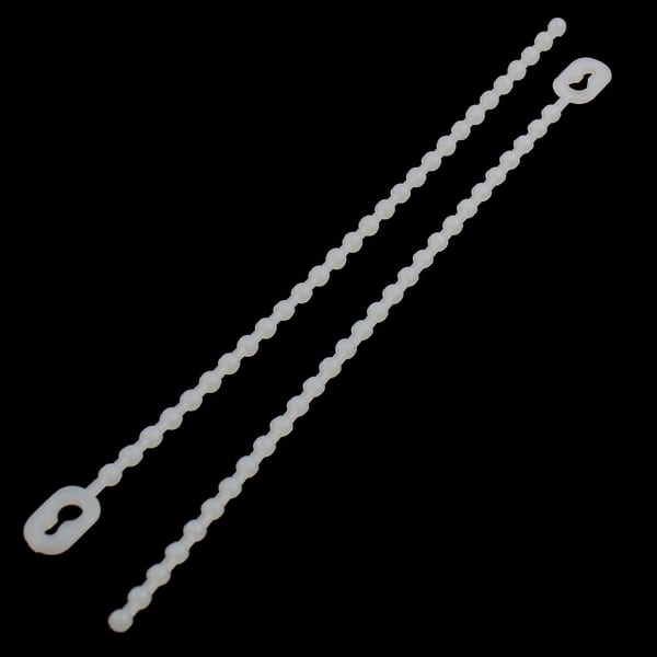 Plastic Adjustable Self Locking Wrap Cable Loop Ties White 10.2cm ...