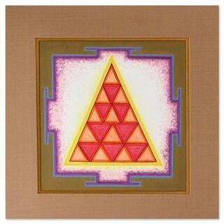 Handmade Bhauma Mangala Yantra Painting (India) - Pink - Bed Bath ...