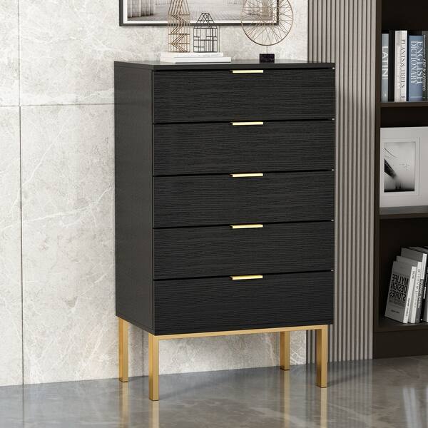 5-drawer Storage Chest Bedroom Nightstand Gadgets Cabinet - On Sale ...