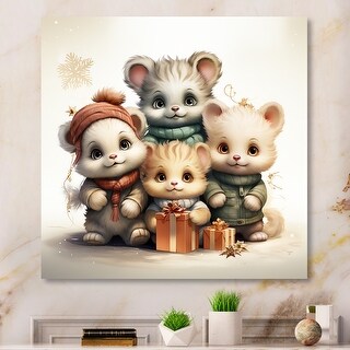 Designart "Joyfull Nursery Teddy Bears III" Nursery Teddy Bear Wall ...