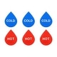 Self Stick Hot/Cold Water Label, Drop Shape Signs Red/Blue - Bed Bath ...