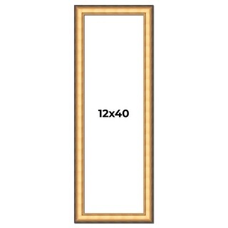 12x40 Frame Gold Plein Aire Solid Wood Picture Frame Width 2 Inches ...
