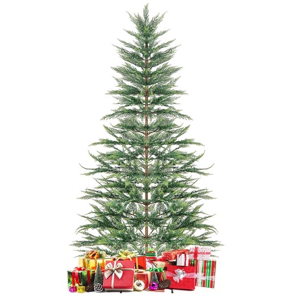 7.5ft Pre-Lit Cypress Christmas Tree Hinged W/ 540 Led Lights - 48"x90 ...