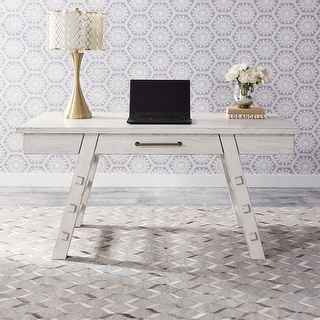 Modern Farmhouse Flea Market White Distressed Writing Desk - Bed Bath ...