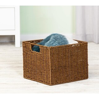 Brown Paper Rope Storage Crate - Bed Bath & Beyond - 10520885