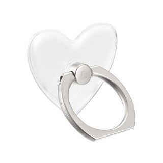 Transparent Phone Ring Holder, Clear Finger Grip Stand (Heart Shape ...