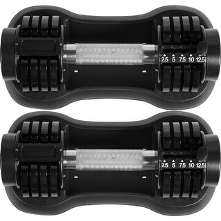 Pair of 12.5 Lbs Adjustable Dumbbell with Handle and Weight Plate for ...