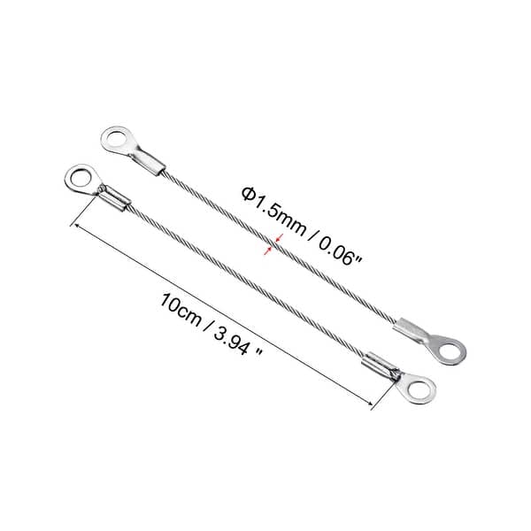 Stainless Steel Lanyard Cables Eyelets Ended Security Wire Rope ...