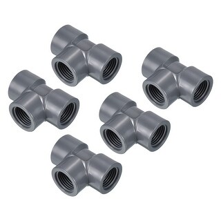 5Pcs UPVC Pipe Fitting 1/2PT Female Thread Tee Socket Hose Connector ...