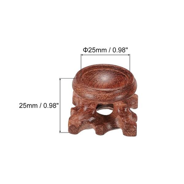 Wooden Ball Stand Holders Displays Base 25mm Diameter Red for Crystal ...