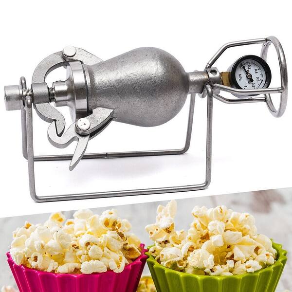 Mini Hand Crank Stainless Steel Popcorn Machine - On Sale - Bed Bath ...