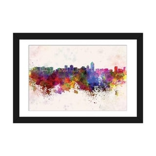 iCanvas "Albuquerque Skyline In Watercolor Background" by Paul Rommer ...