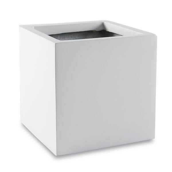 Fiberstone Square White Planter - Bed Bath & Beyond - 38237213