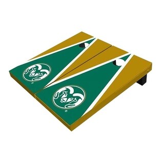 Colorado State Rams Logo Green And Gold Triangle Cornhole Boards - Bed ...
