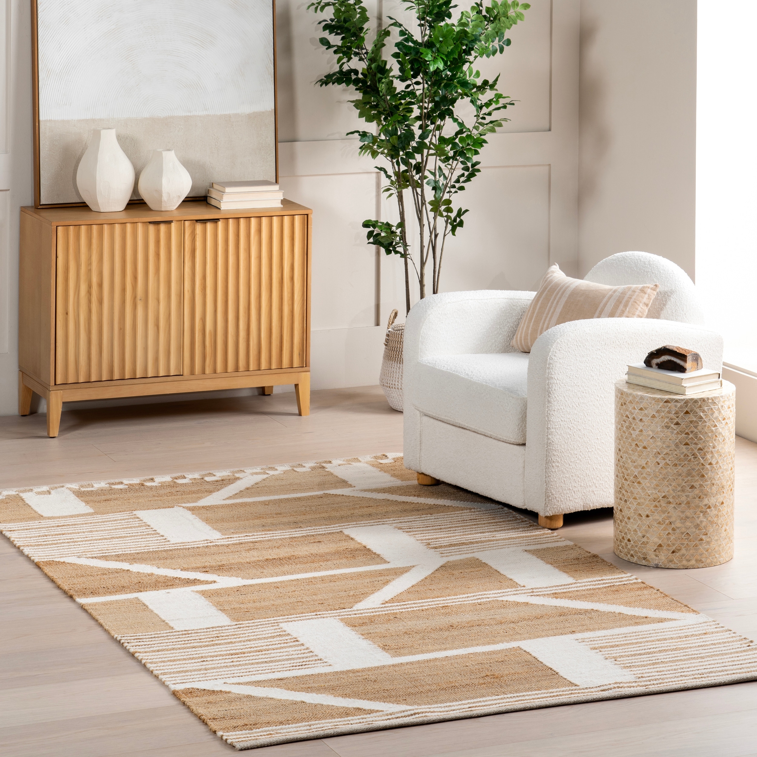 Brooklyn Rug Co Bijorne Modern Geometric Wool Area Rug - Bed Bath ...