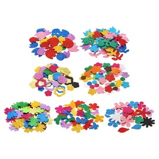 Foam Stickers,7Pack 140Pc Adhesive Glitters Foam Shape Sticker,Multi ...